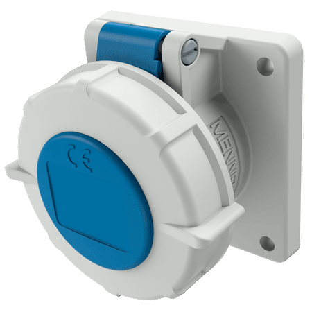 MENNEKES Розетка панельная 16А 2Р+E IP67 TwinCONT (1708)